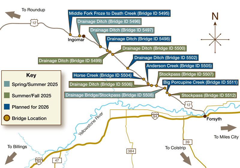 Construction paused on Timber Bridges – Forsyth Area project